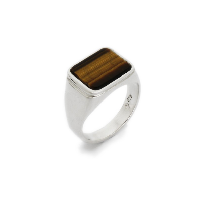 Tiger Eye Signet Ring | Buy online jewelry at MeriTomasa