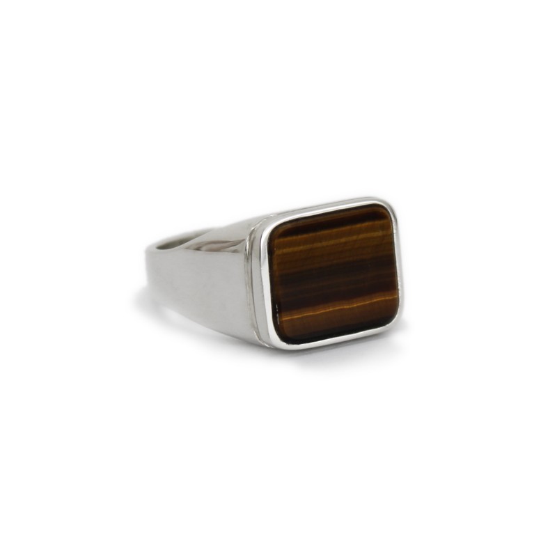 Tiger Eye Signet Ring | Buy online jewelry at MeriTomasa